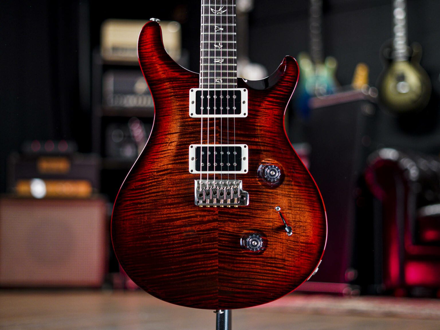 PRS Custom 24 10 Top in Fire Red Burst - Guitar Gear Giveaway
