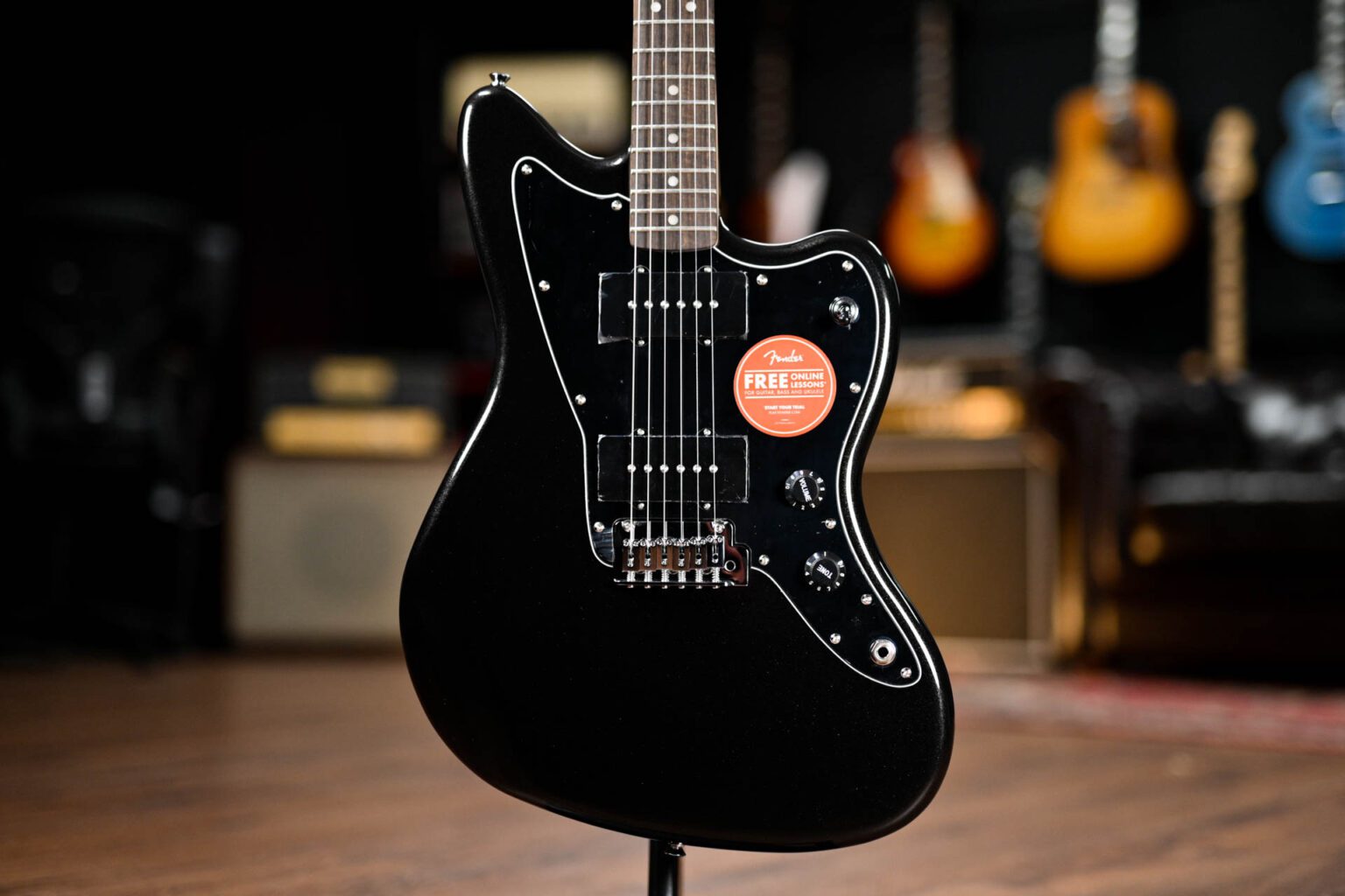 Squier FSR Affinity Jazzmaster in Metallic Black - Guitar Gear Giveaway