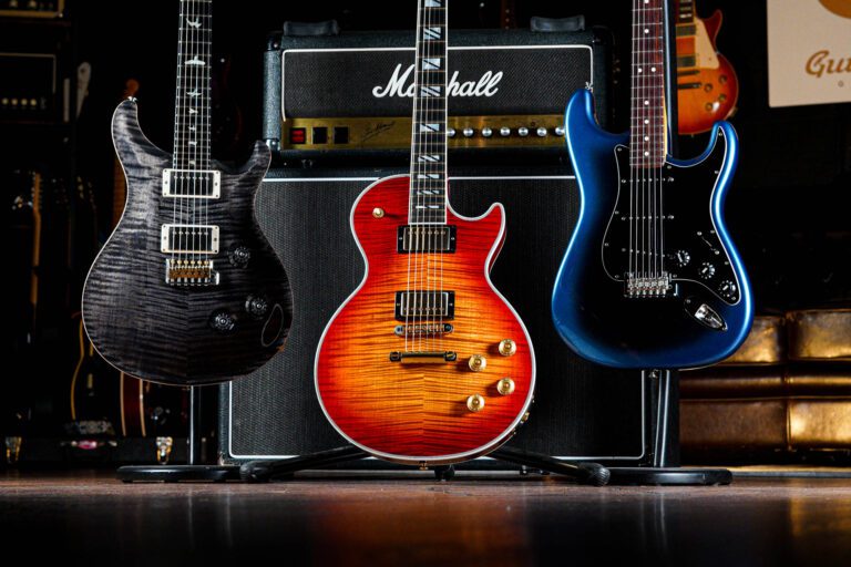 Gibson Les Paul Supreme + PRS Custom 24 + Fender American Pro ii Strat ...