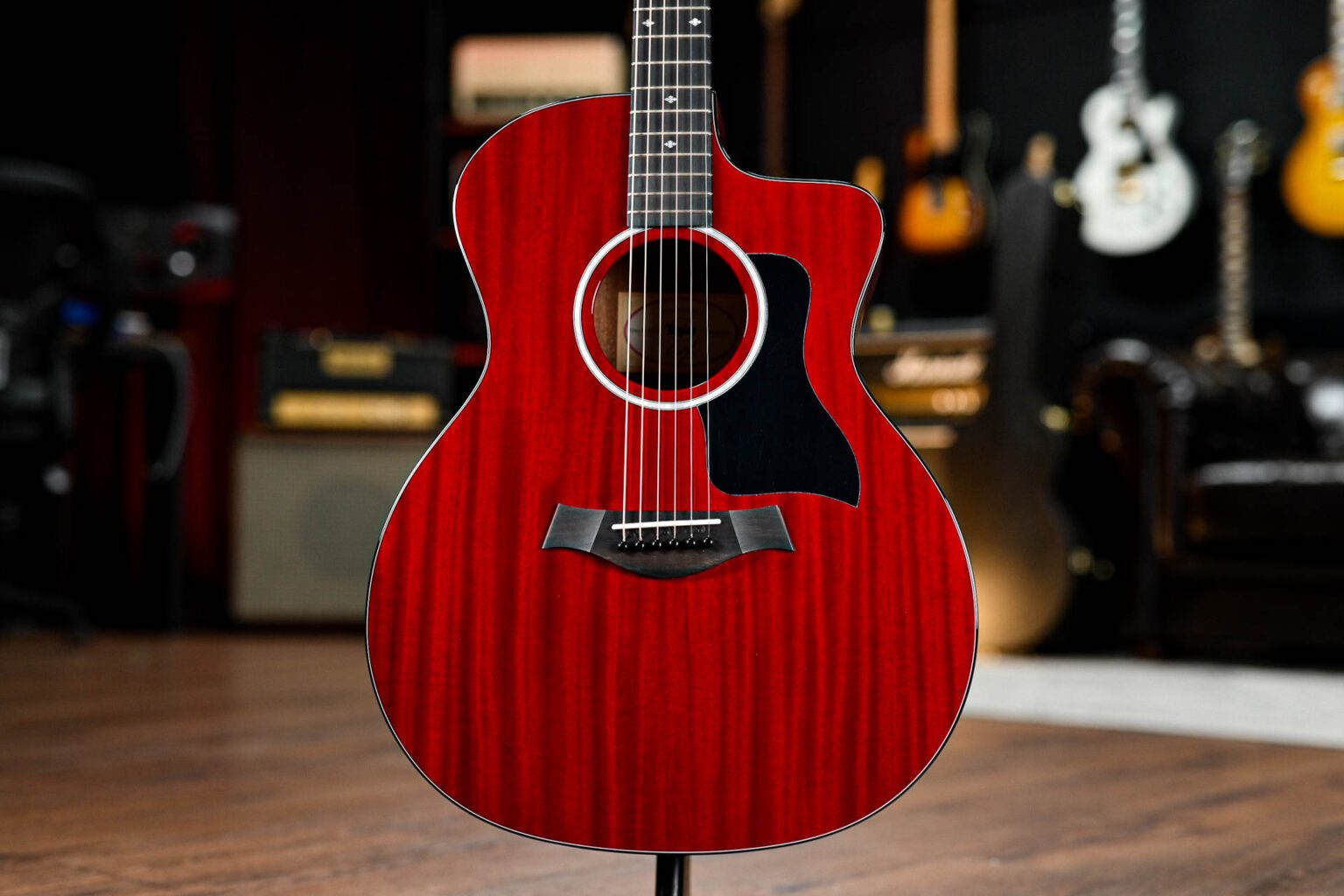 Taylor 224ce Deluxe Limited Edition Grand Auditorium Trans Red - Guitar ...