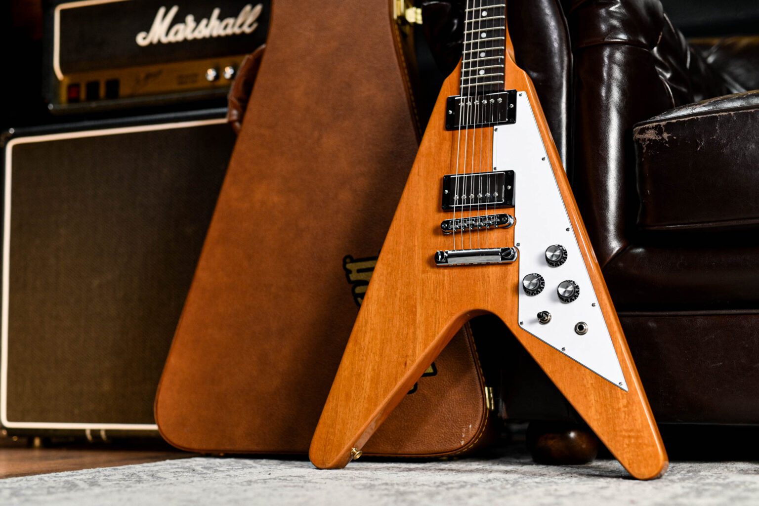 Gibson USA Flying V In Natural - Guitar Gear Giveaway