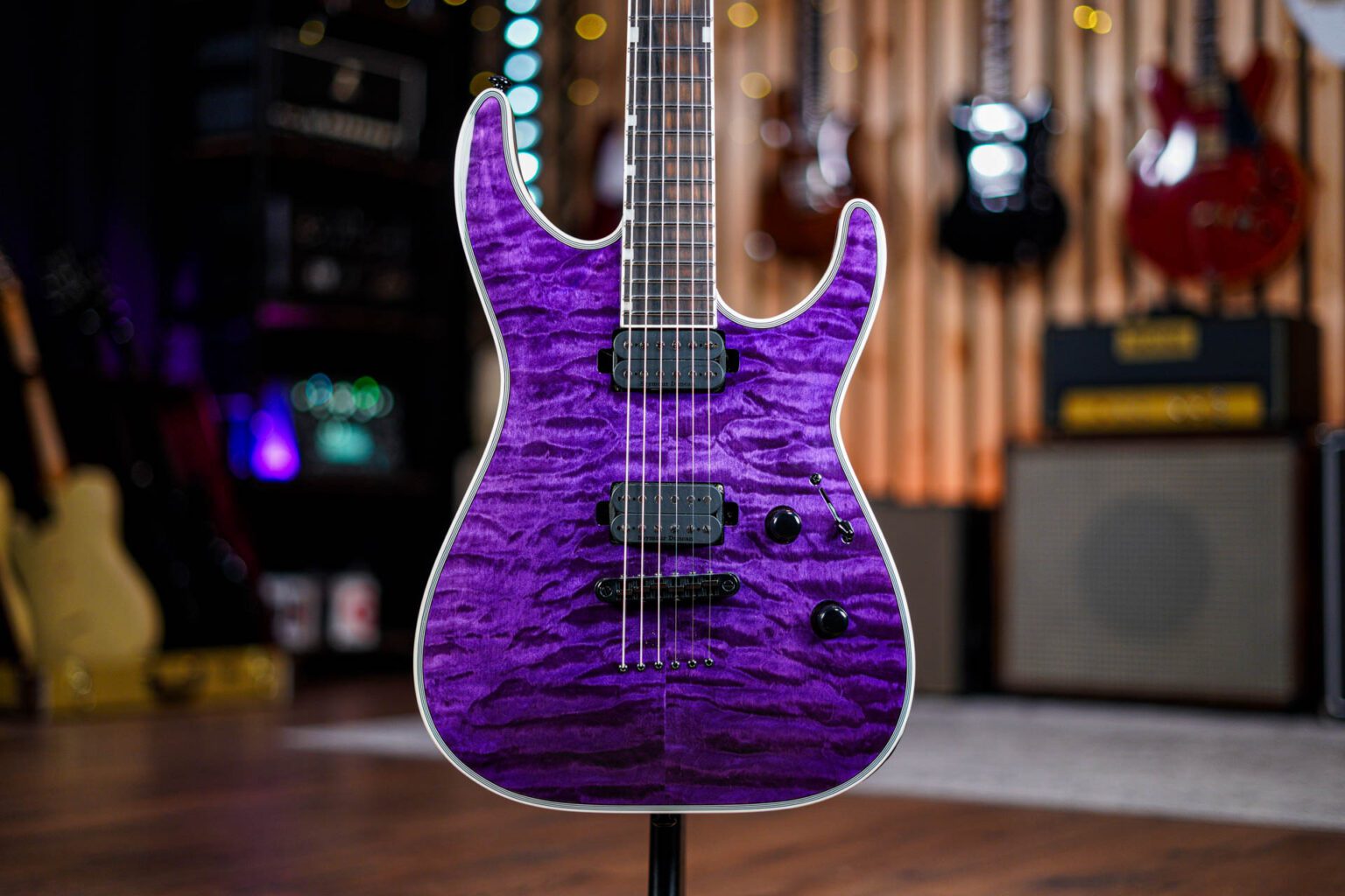 ESP LTD MH-1000 NT QM See Thru Purple - Guitar Gear Giveaway
