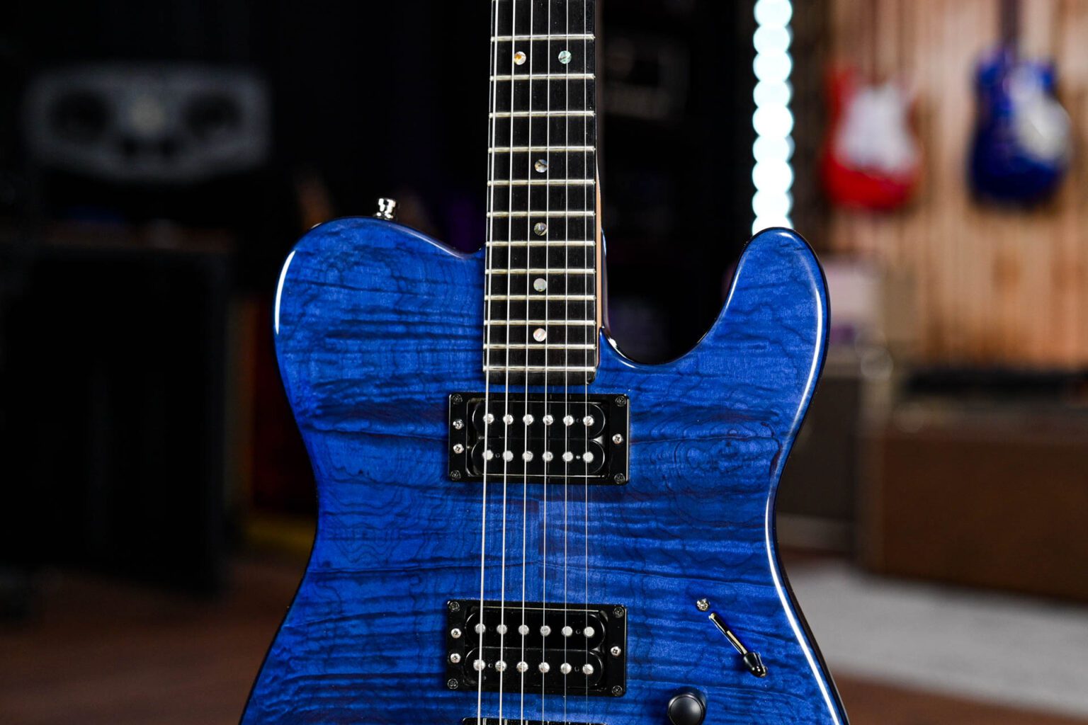 Fender American Deluxe Telecaster QMT HH in Cobalt Blue Transparent ...