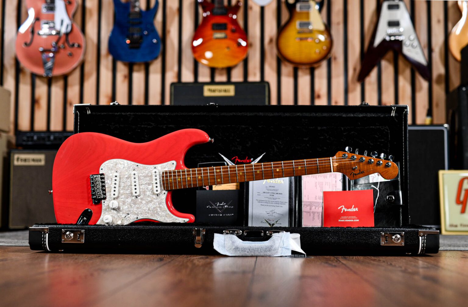 Fender Custom Shop American Custom Stratocaster in Trans Fiesta Red ...