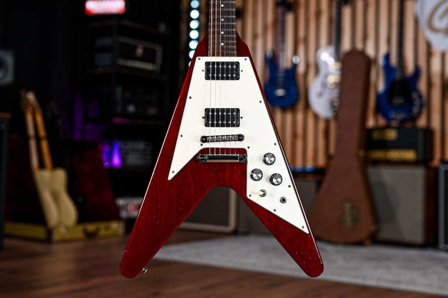 Gibson 1990 USA '67 Reissue Flying V in Cherry Red - Guitar Gear Giveaway