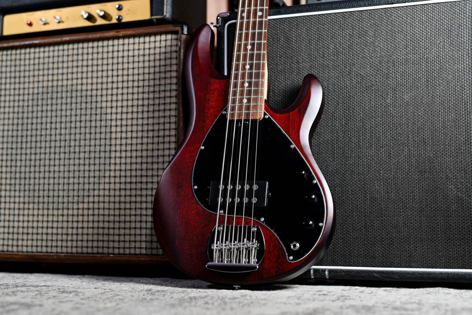 Music Man Sterling Sub Series Ray5 Walnut Satin #2 - Guitar Gear Giveaway