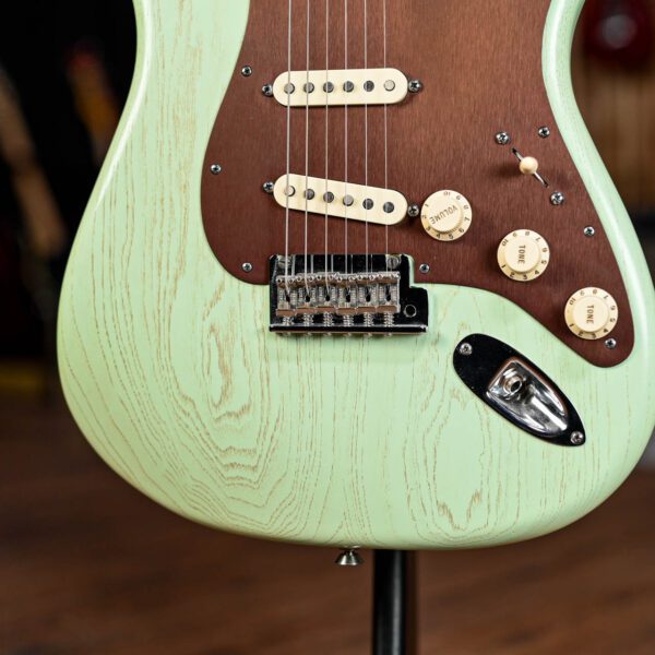 Fender American FSR Rustic Ash Stratocaster in Surf Green - Guitar Gear ...