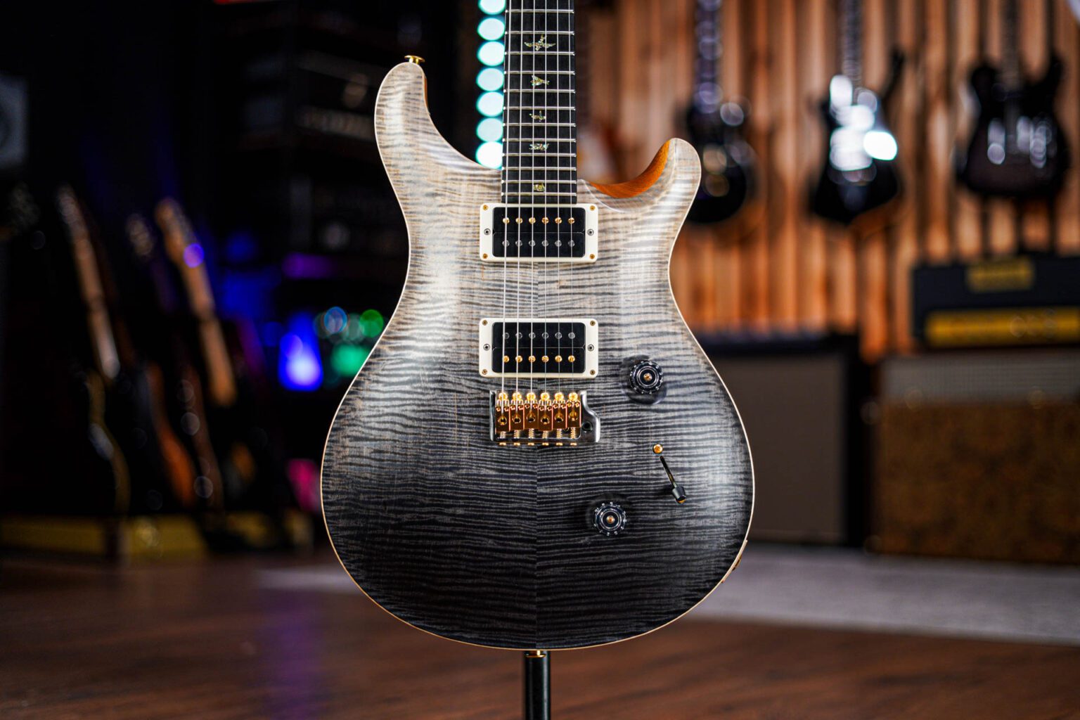 PRS USA Wood Library 10 Top Custom 24 in Satin Grey Fade - Guitar Gear ...