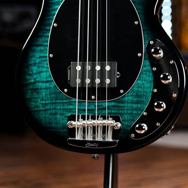 Sterling StingRay RAY34 Bass, Flame Maple Teal - Guitar Gear Giveaway
