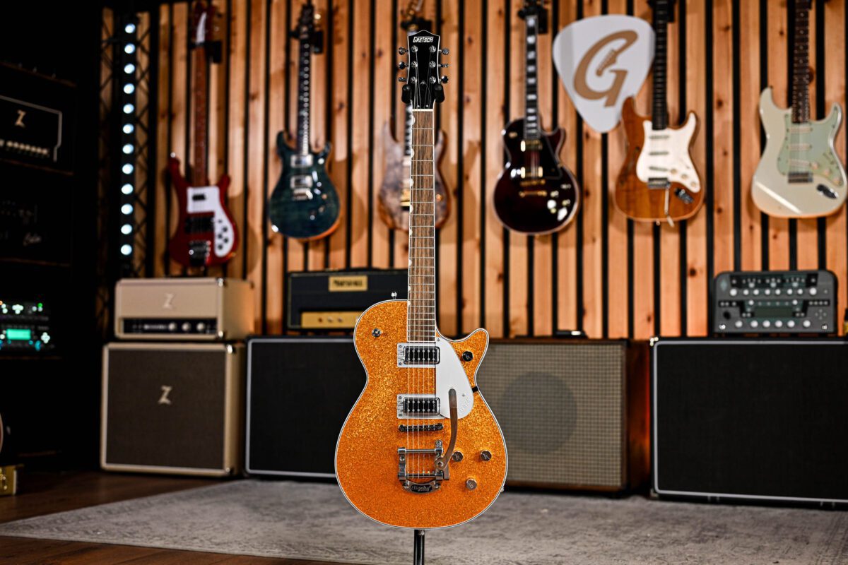 Gretsch G5230T Electromatic Sparkle Jet FT Single-Cut Gold Sparkle ...