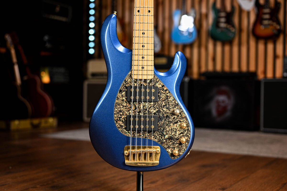Ernie Ball Music Man Stingray 5 HH 5-String Bass in Pearl Blue - Guitar ...