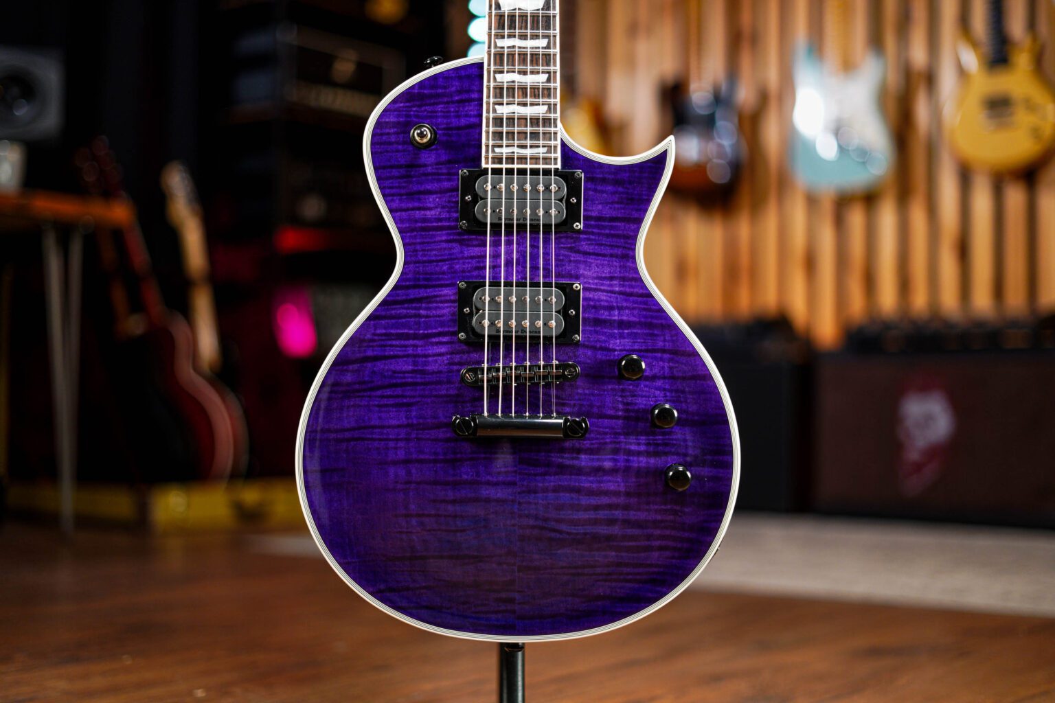 ESP LTD EC-100-FM in See Thru Purple - Guitar Gear Giveaway